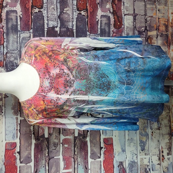 Reba | Tops | Reba Southwest Embellished Top | Poshmark